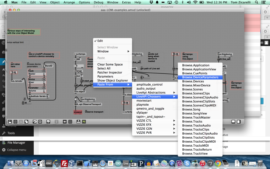The Live Object Model in Max for Live - reactive music